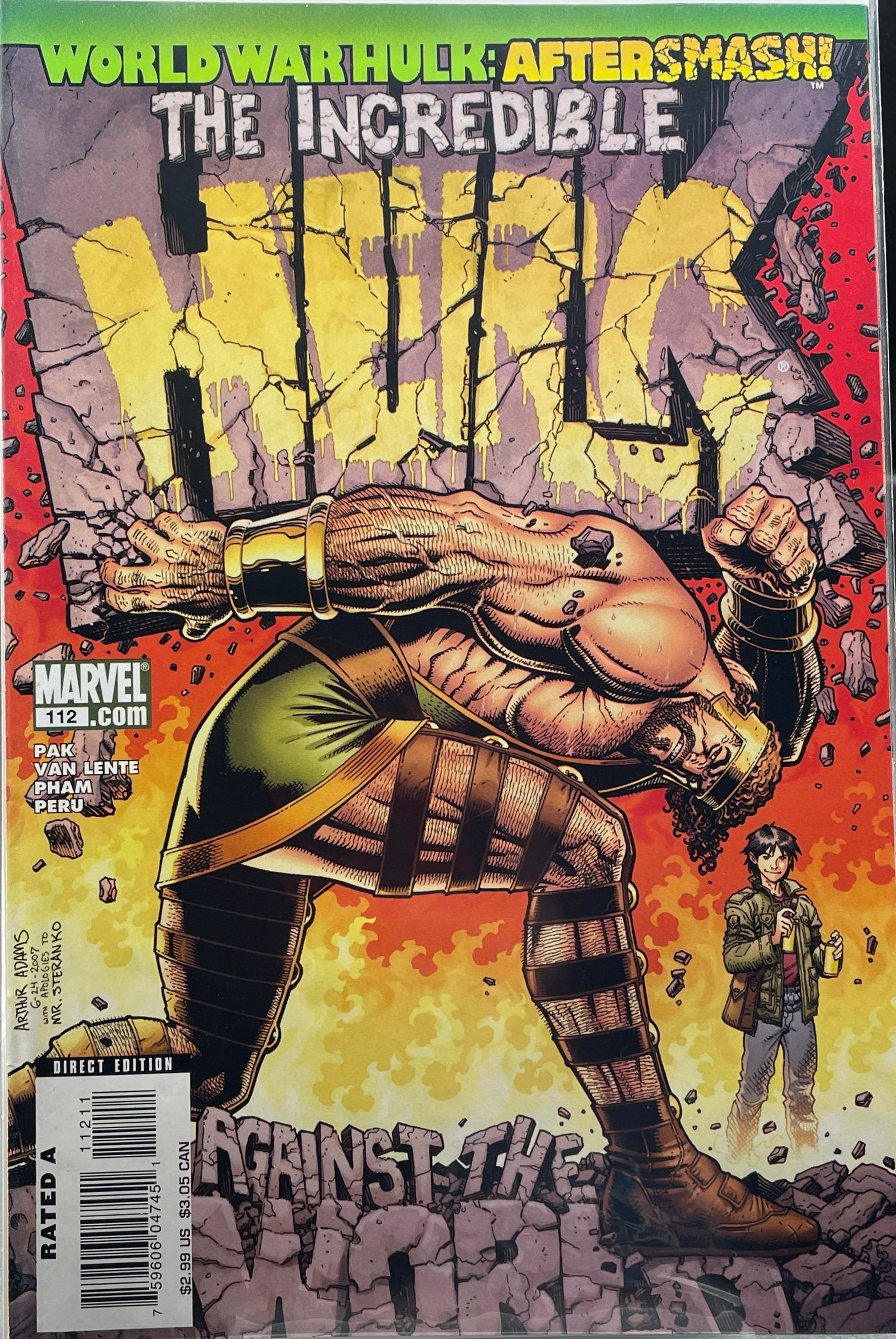 Incredible Hulk #112 (World War Hulk: Aftersmash) Direct Edition ...